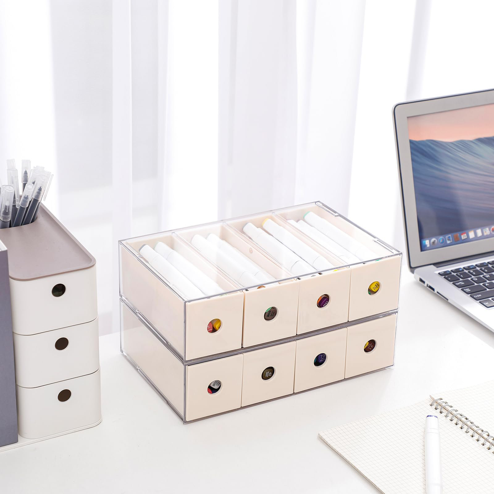 Inbox Zero 2 Pack Desk Organizer Drawers With Adjustable Dividers ...