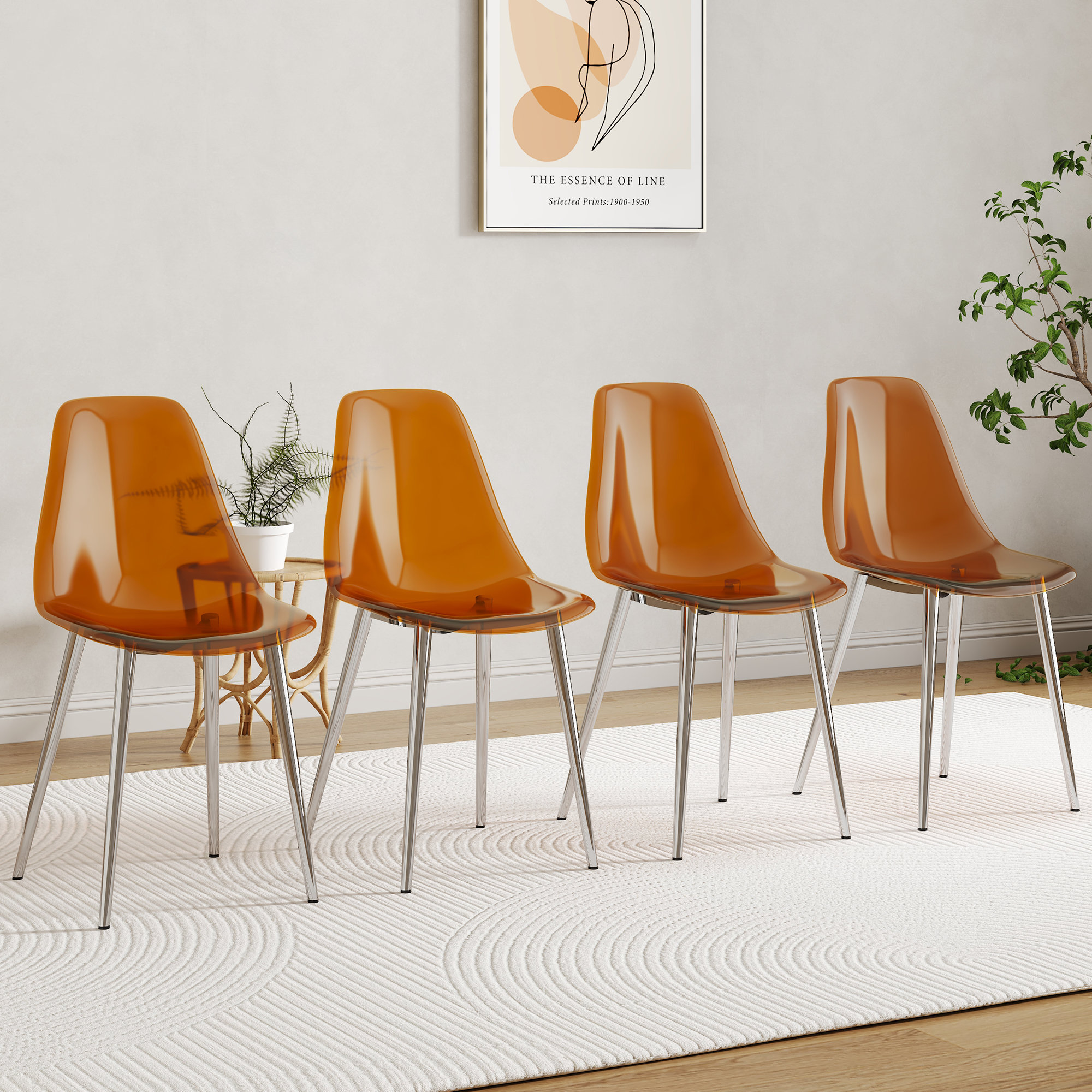 Mercer41 Seaneen Clear Side Chair & Reviews | Wayfair