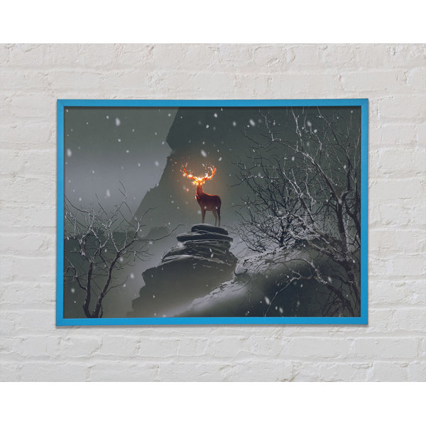 Union Rustic Fire Stag by Unkown - Single Picture Frame Print | Wayfair ...