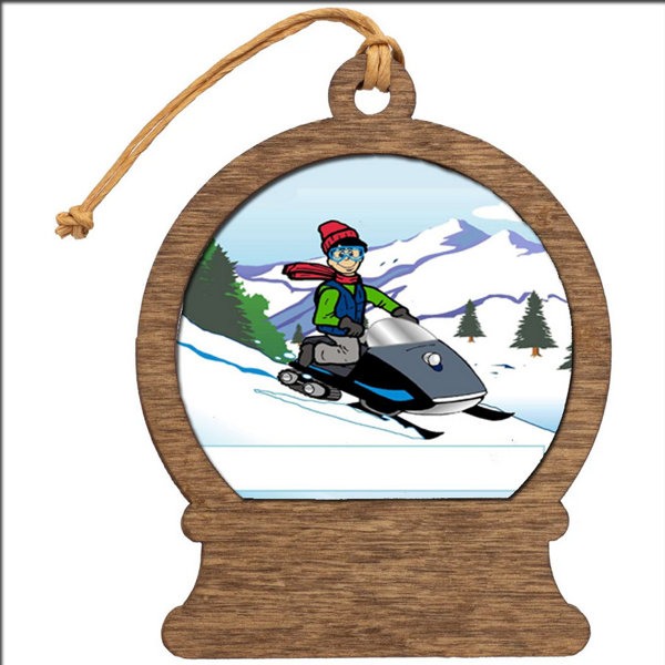 Printed Perfection Personalized Snowmobile - Male Snow Globe Shaped ...