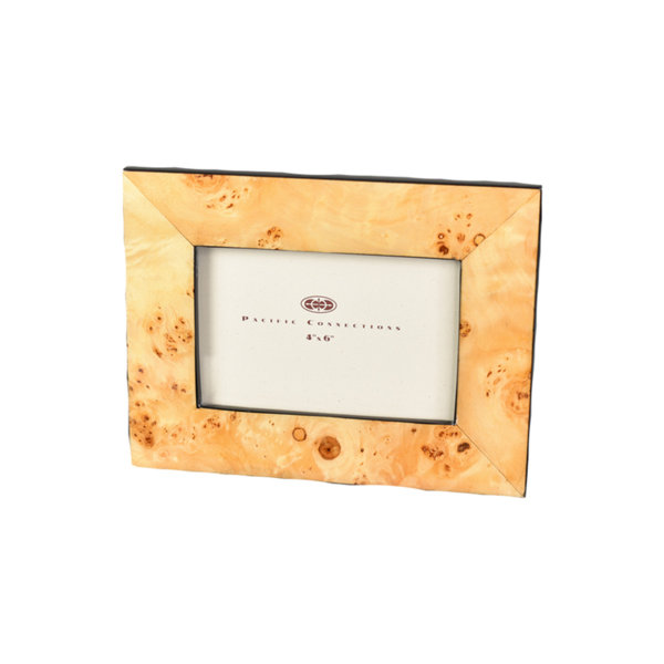 Pacific Connections 4" x 6" Wood Single Picture Frame in Mappa Burl ...