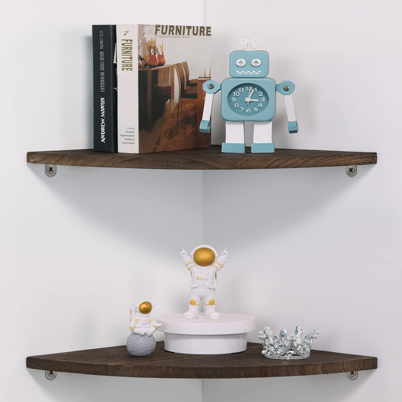 Millwood Pines Colbyn 2 Piece Corner Shelf | Wayfair