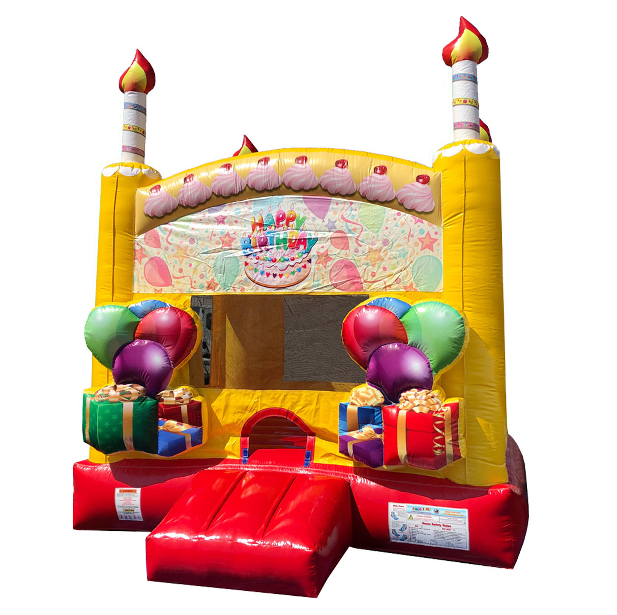 Jingo Jump 13' x 13' Birthday Cake Bounce House with Air Blower ...