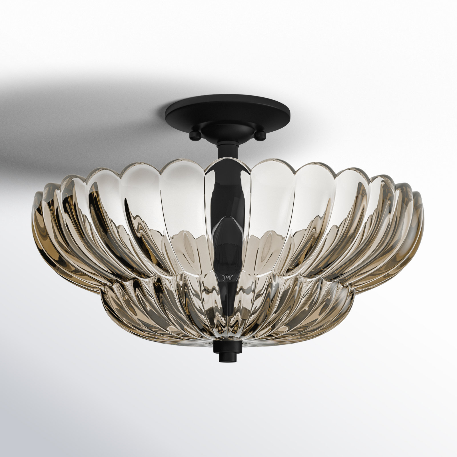 Birch Lane™ Libbie 4-Light Mottled Cocoa Semi-Flush Mount | Joss & Main