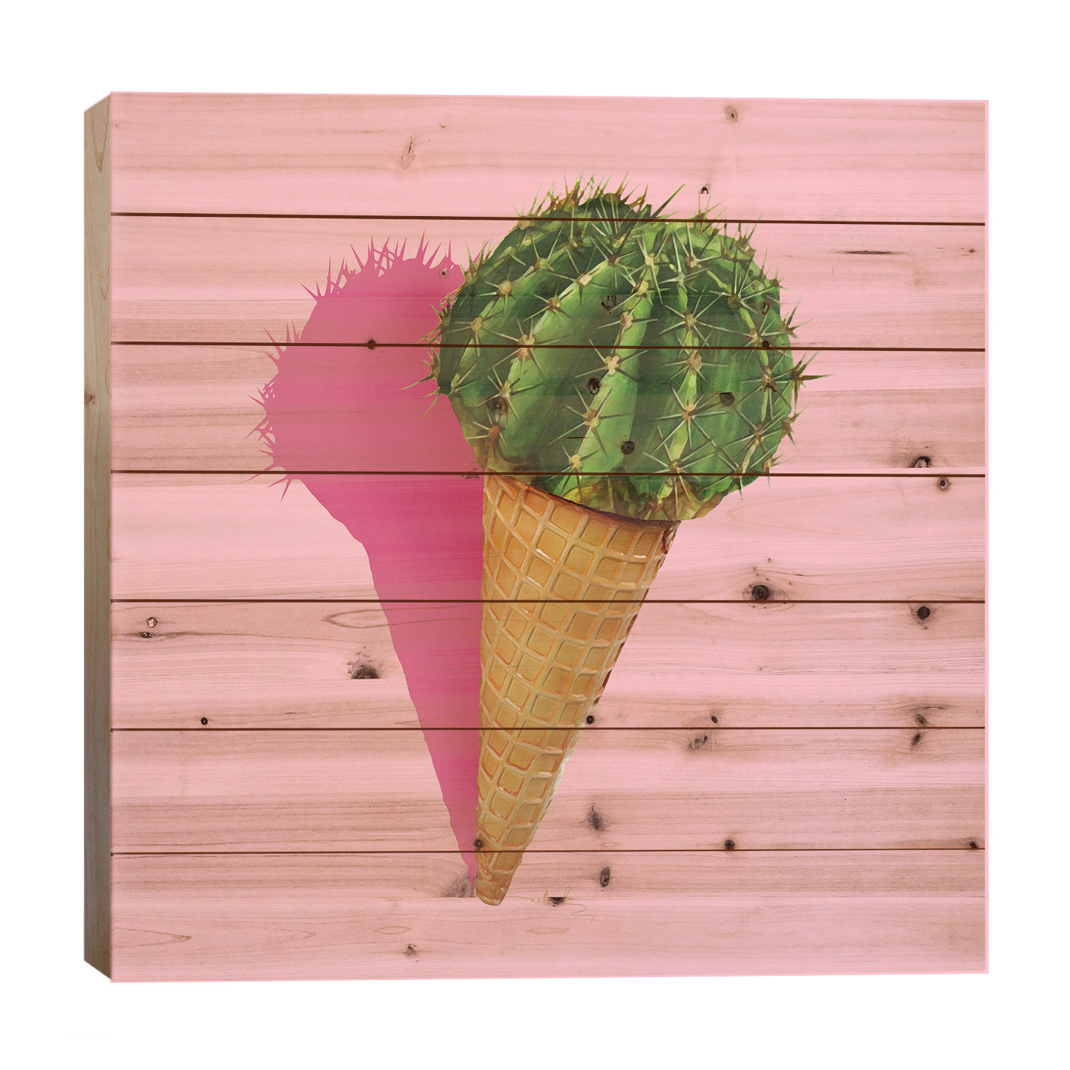Union Rustic Jourdyn Caramba Cacti - Unframed Print on Wood | Wayfair