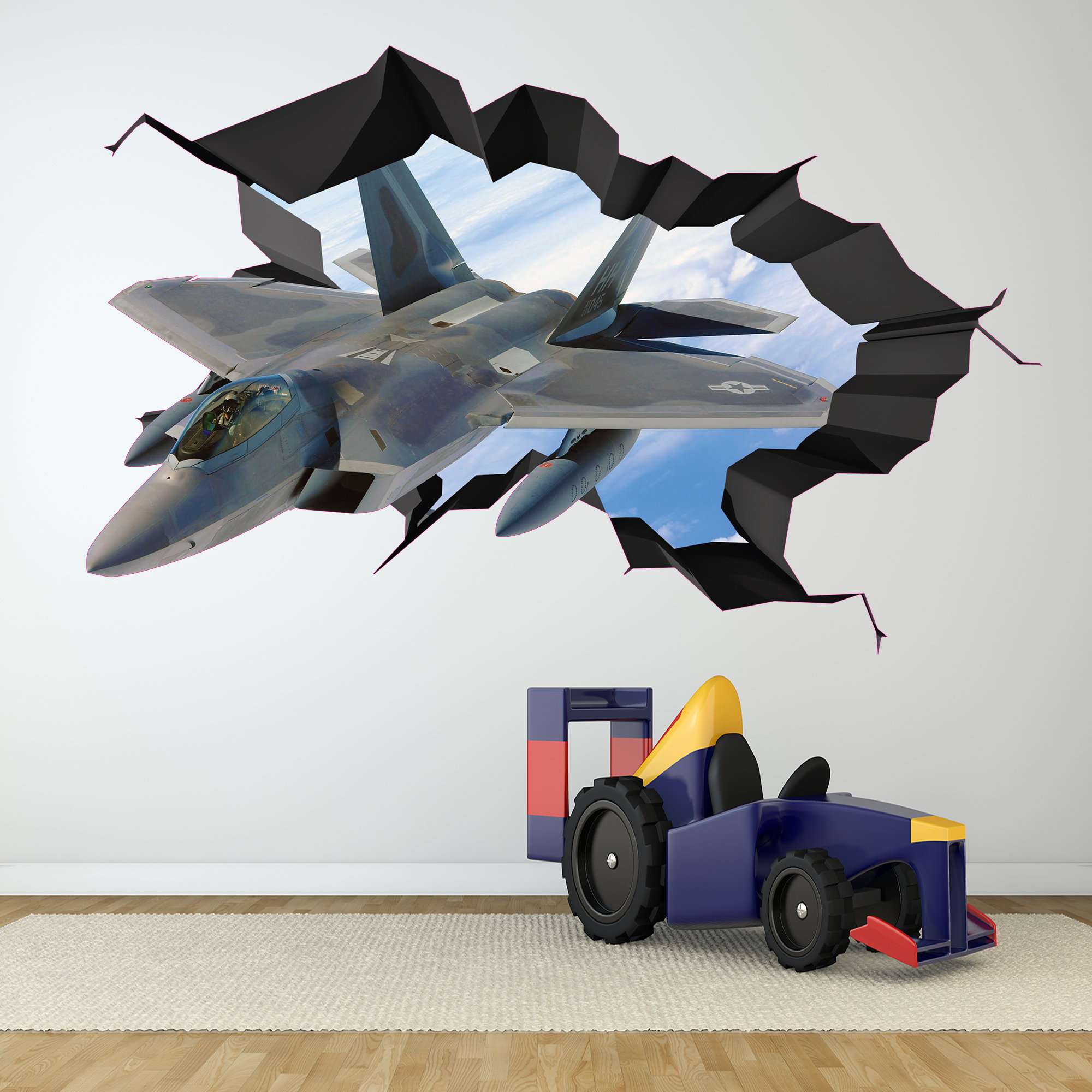 East Urban Home FIGHTER JET DECAL, Air Force Décor, Wall Art Stickers ...