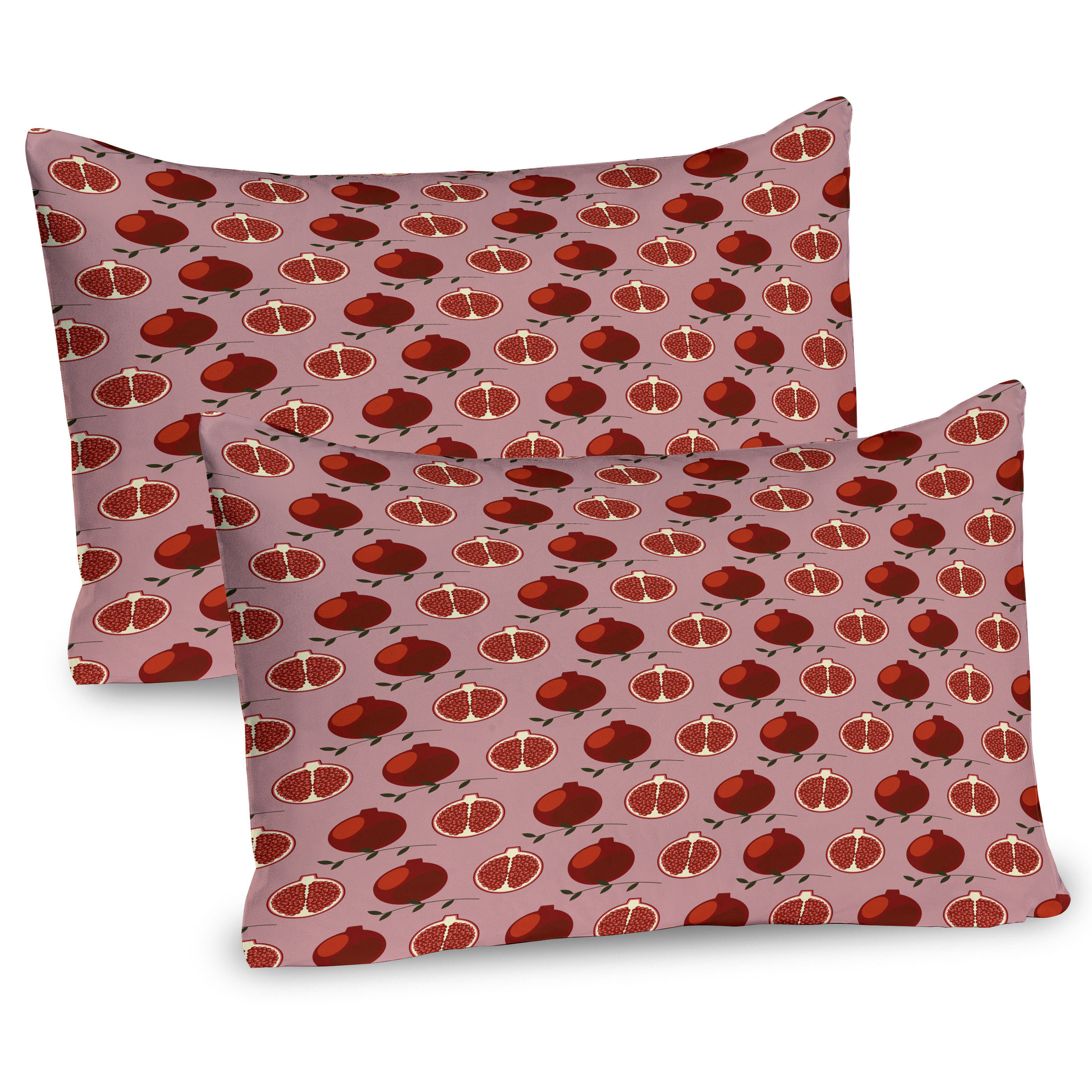 Ambesonne Pomegranate Pillow Sham 2 Pack Juicy Healthy Fruits - Blush and Vermilion - Wayfair Canada