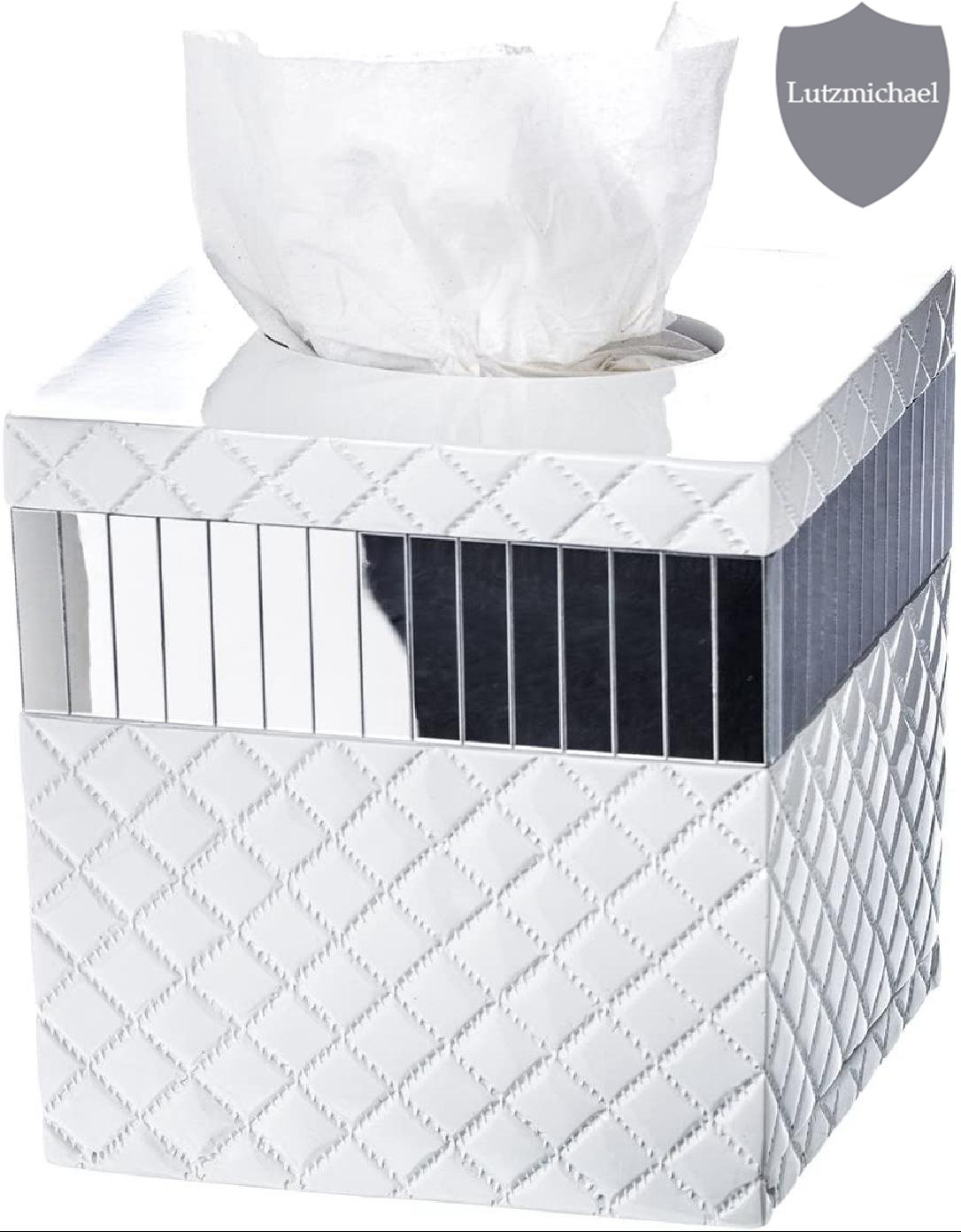 Creative Scents Quilted Mirror Square Tissue Box Cover & Reviews ...