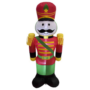 Northlight Seasonal LED Lighted Inflatable Soldier Nutcracker Outdoor ...