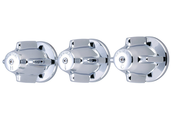 Central Brass 3 Handle Wall Valve Set | Wayfair