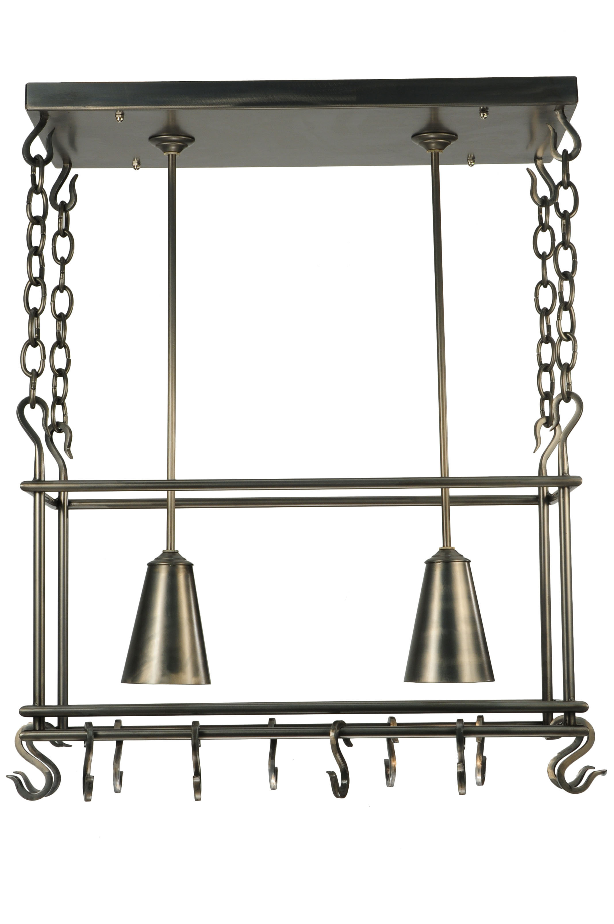 Canora Grey Handcrafted 2 Light Pot Rack | Wayfair