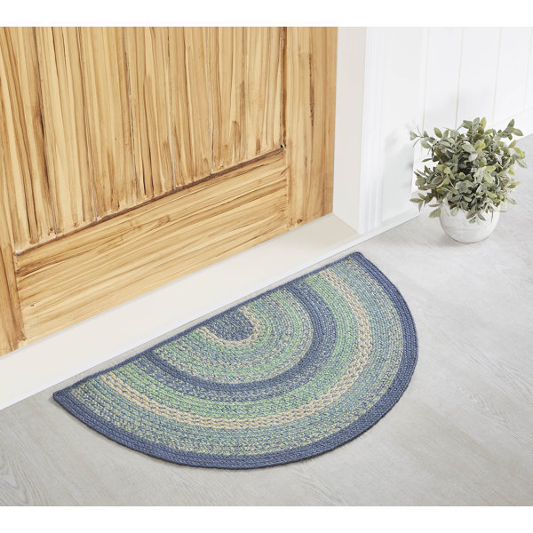 Bungalow Rose Mindert Hand Braided Blue/Green/Beige Rug | Wayfair