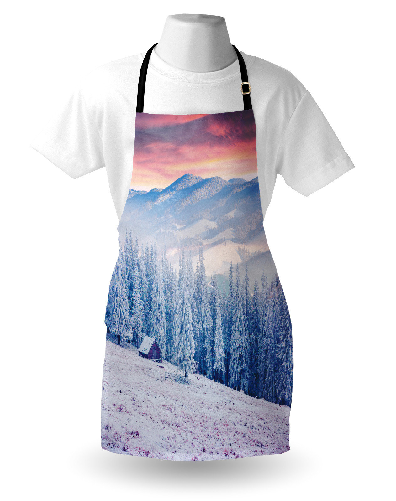 Arlmont & Co. Winter Apron Unisex, Calm Scenic Countryside, Adult Size ...