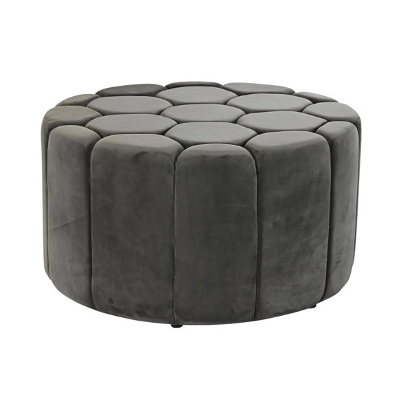 Canora Grey Adas 85cm Wide Round Geometric Footstool Ottoman | Wayfair ...