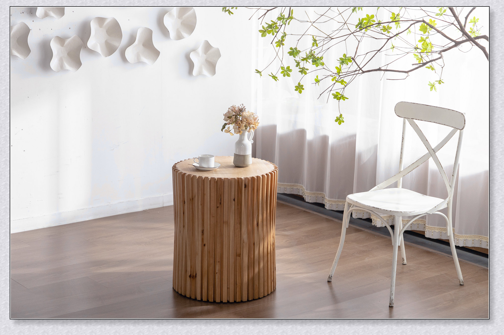 Millwood Pines Cherif Solid Coffee Table,End Table, Cylindrical Coffee ...