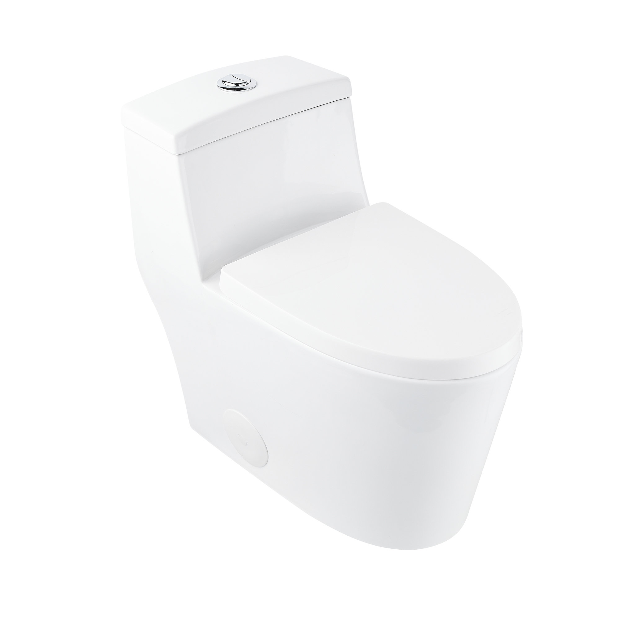 DeerValley Prism Dual-Flush Elongated One-Piece Toilet with Glazed ...