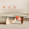 Latitude Run® This Modern Coffee Table Features A Triangular Tempered ...