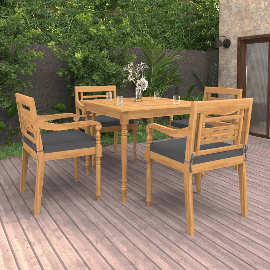 Canora Grey Domnik Rectangular 4 - Person 33.5" Long Teak Dining Set ...