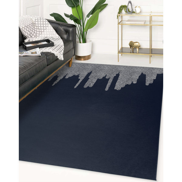 Latitude Run® DRIP NAVY Area Rug By Latitude Run® - Wayfair Canada