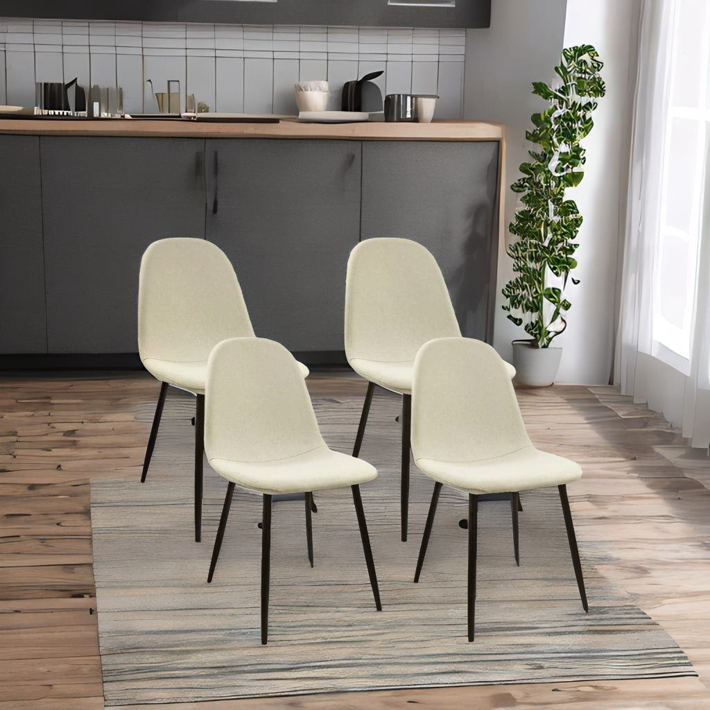 George Oliver Sandspur Linen Metal Parsons Chair Dining Chair | Wayfair