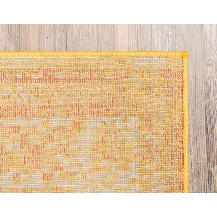 Mistana™ Brandt Performance Yellow/Orange Rug & Reviews | Wayfair