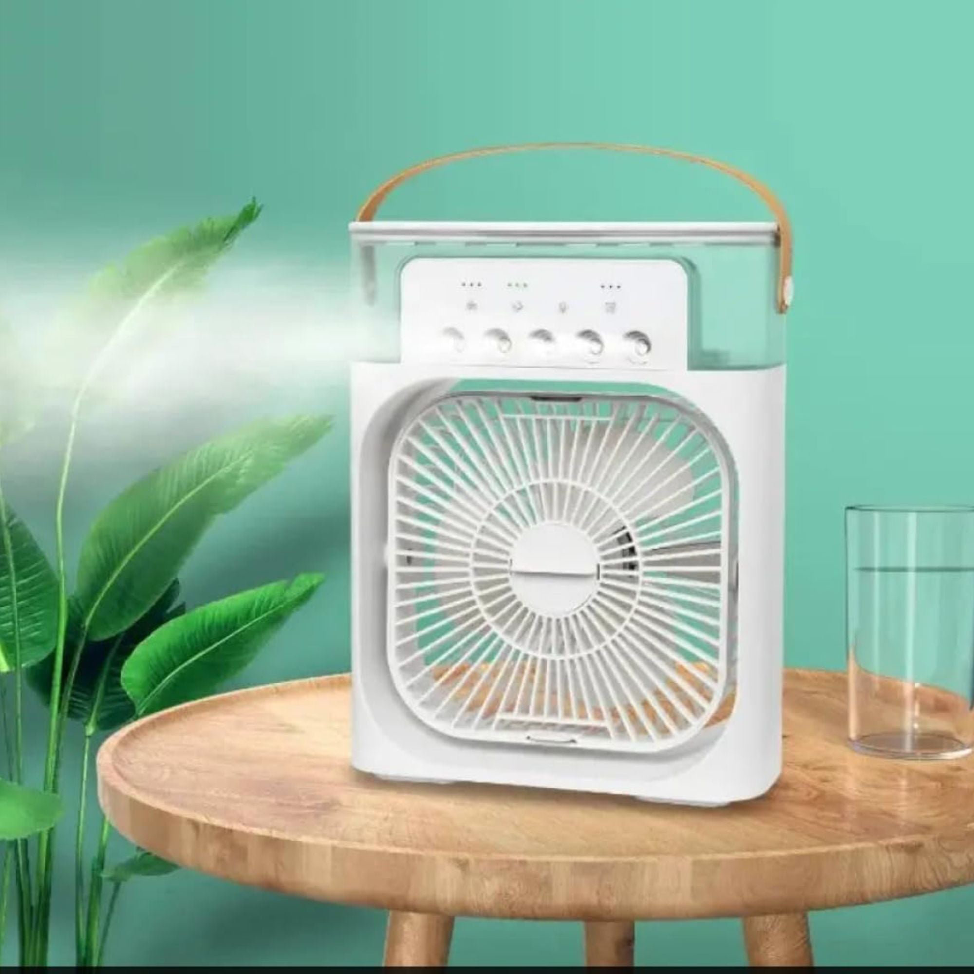 WOW Space Portable USB Misting Fan with Adjustable Cooling & Timer (2 ...