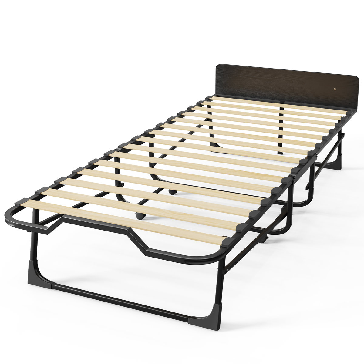 Alwyn Home 31''w Folding Bed With Mattress And Dustproof Bag & Baffle ...