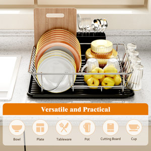 KINGRACK Metal Dish Drying Rack, Kitchen Dish Rack, Plate Rack,Extra ...