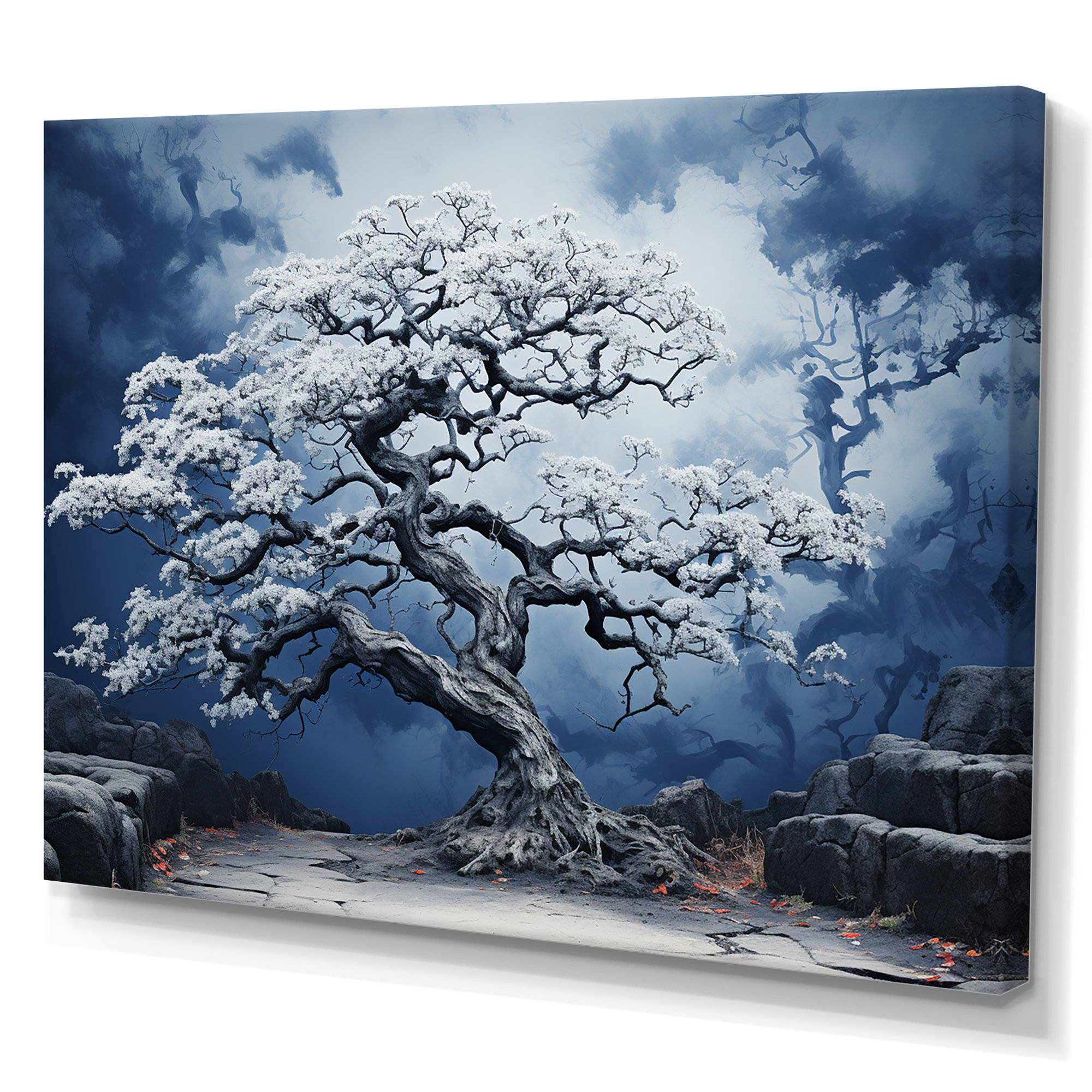 Design Art Fauvist Awakening Of Blue Oak Tree On Canvas Print | Wayfair