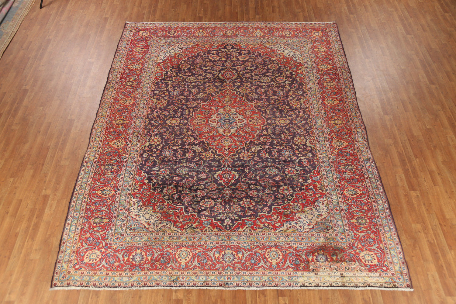 Rug Source Outlet Floral Blue Traditional Area Rug 10x12 | Wayfair