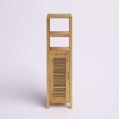 Dotted Line™ Ayden Solid Bamboo Wood 47" Tall Linen Cabinet & Reviews ...