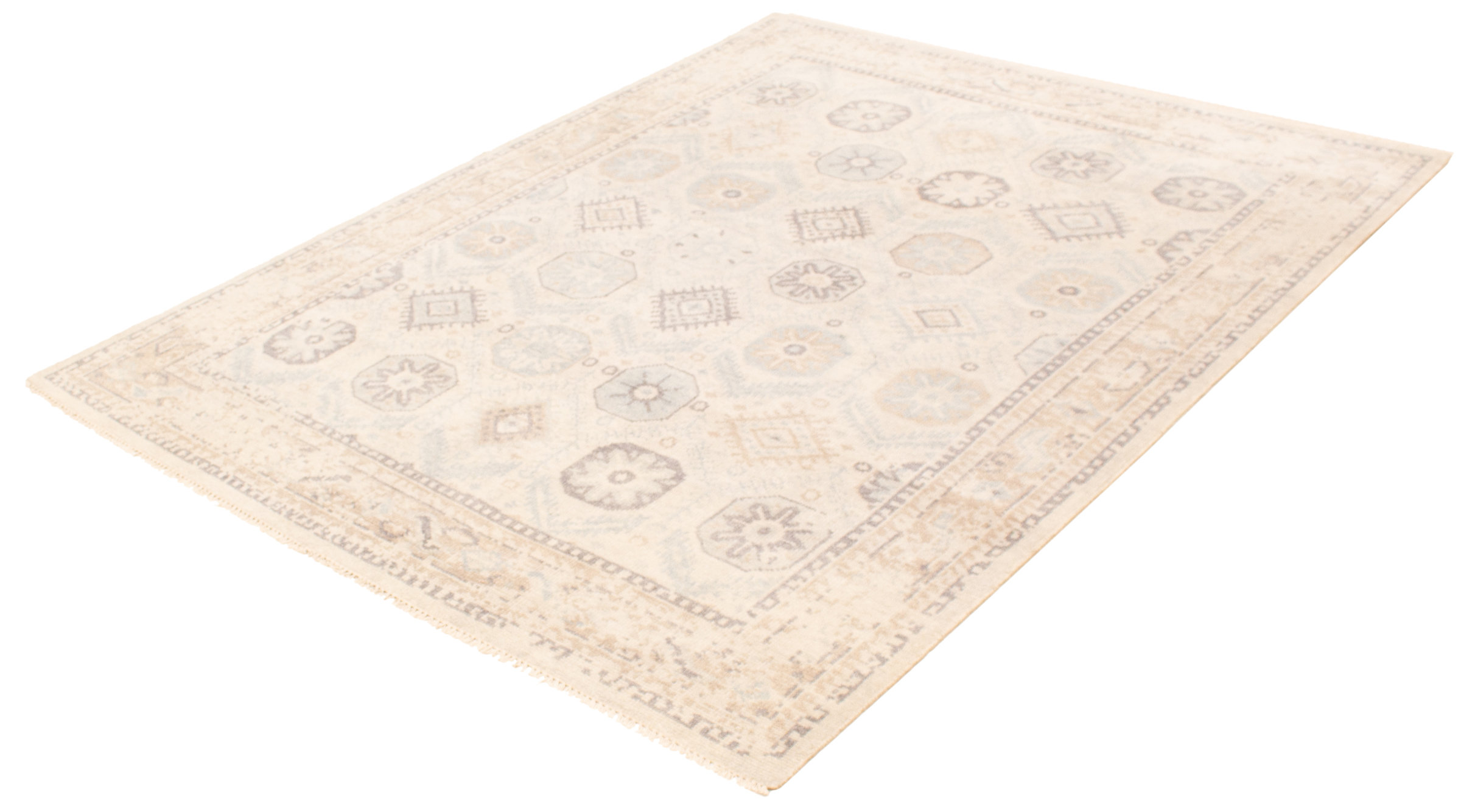 Bungalow Rose Ekamjit Geometric Hand-Knotted Rectangle 7'11" x 9'11 ...
