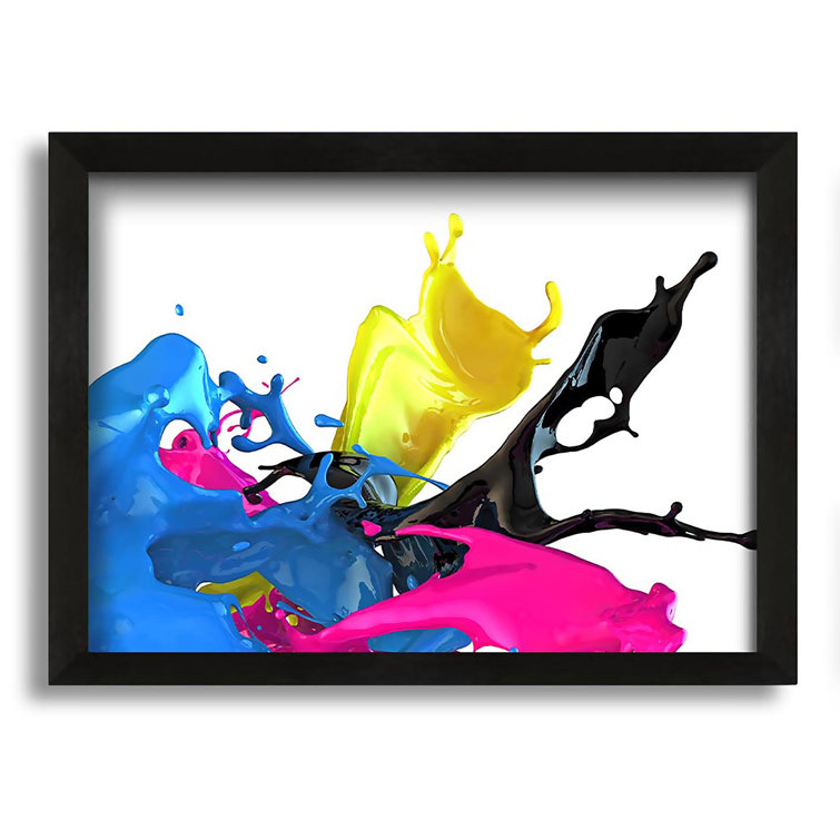 Ivy Bronx Funky Colour Splash - Picture Frame Graphic Art on Canvas ...