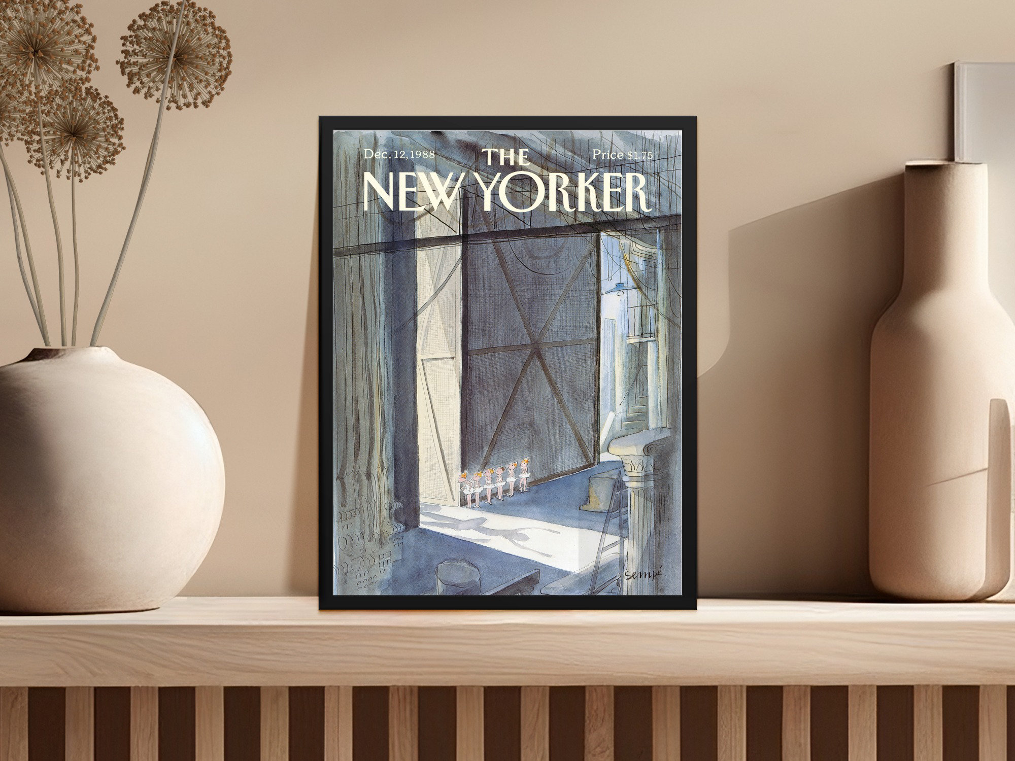 Ivy Bronx The New Yorker December 12 1988 Cover Art Framed Poster ...