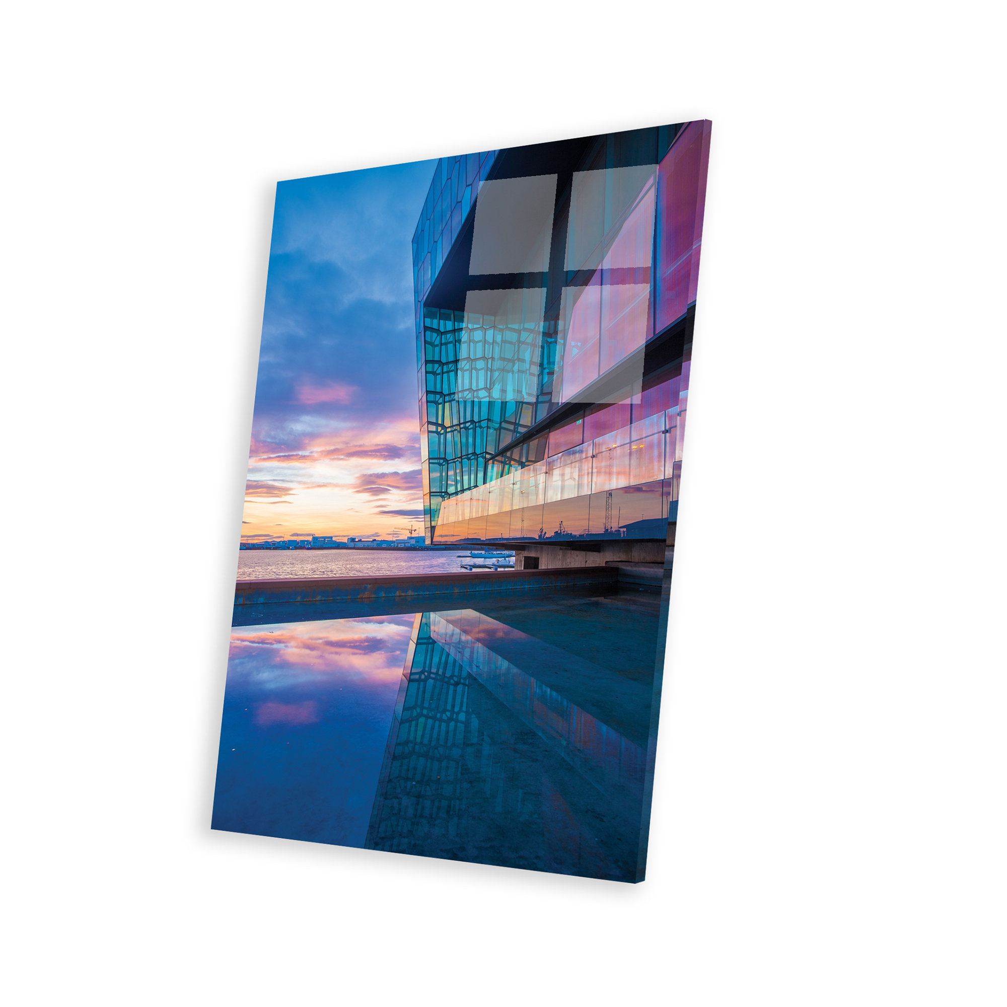 Dovecove Sunset Reflection II, Harpa Concert Hall, Hofudborgarsvaedi ...