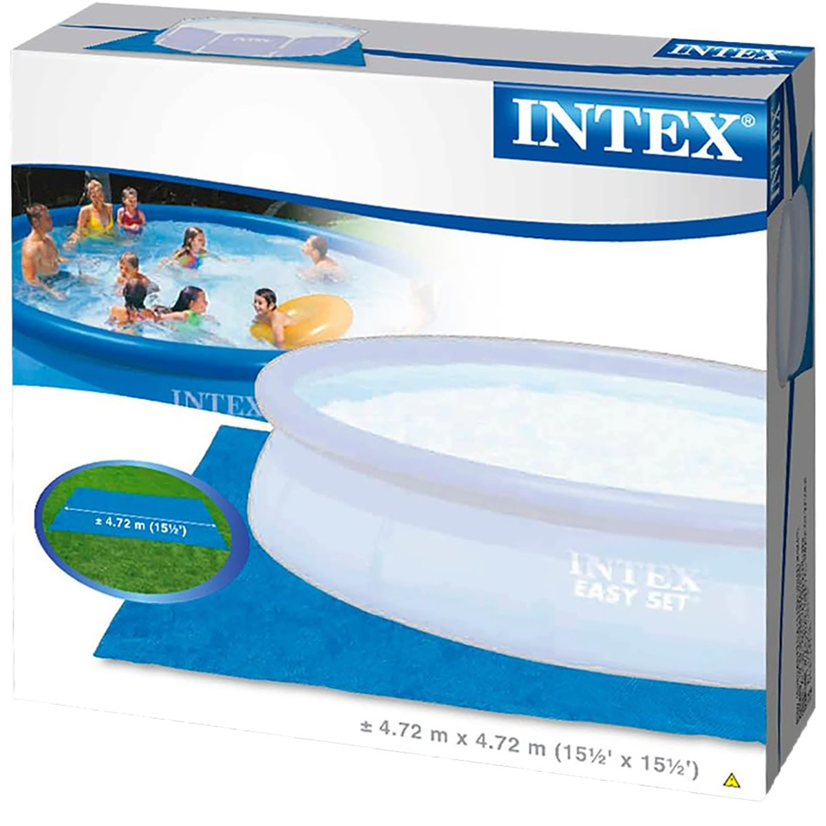 Intex: Pool Ground Cloth - 15.5 Feet - Square Blue Cloth, For Use With ...