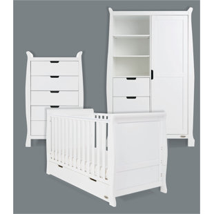 Obaby Stamford Classic Sleigh 4 Piece Nursery Furniture Set | Wayfair.co.uk