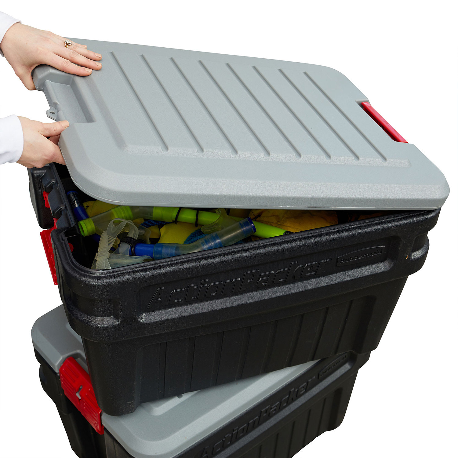 Rubbermaid Action Packer Heavy Duty Storage Totes with Lids & Reviews ...