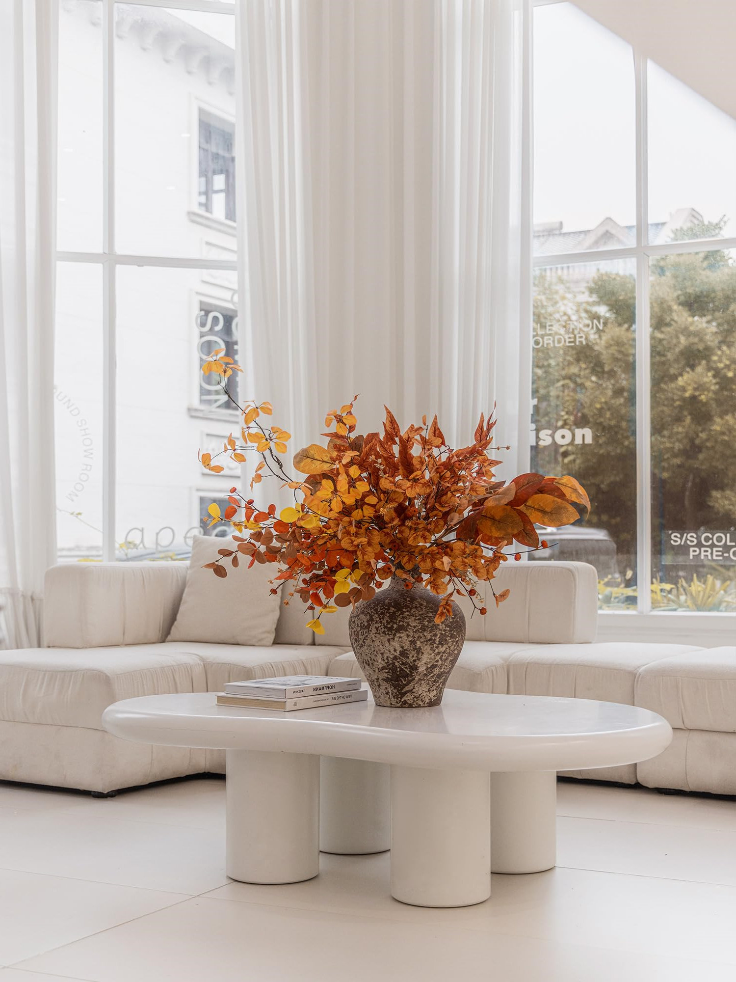 Primrue 12 PCS Artificial Fall magnolia leaves Stems Fall Decorations ...