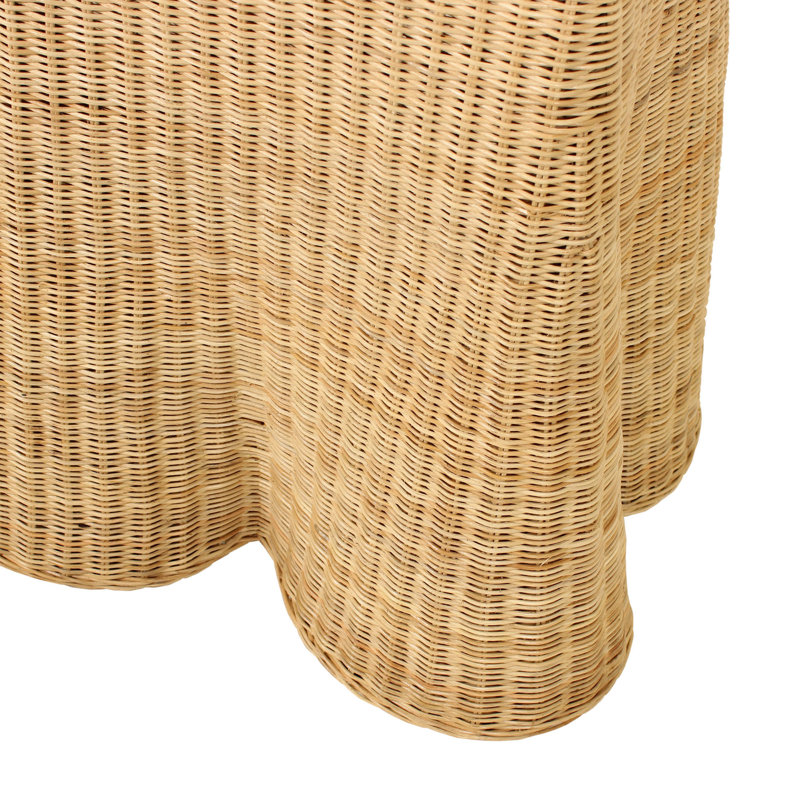 Birch Lane™ Cabo 36" Scalloped Rattan Console Table & Reviews | Birch Lane