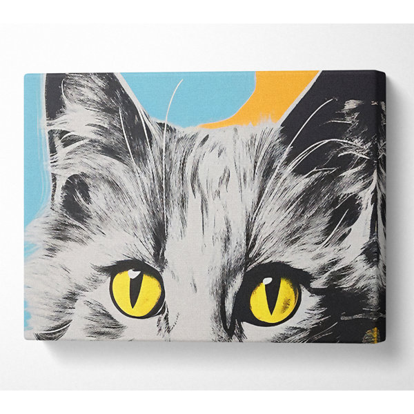 Marlow Home Co. Cat Punk - Wrapped Canvas Print | Wayfair.co.uk