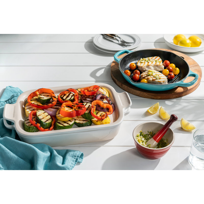 Le Creuset Stoneware 2.75 Qt Rectangular Dish with Platter Lid ...