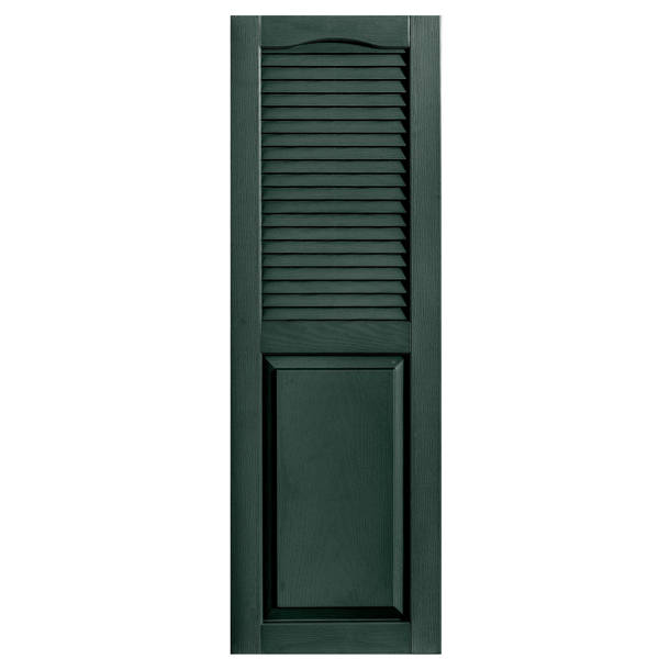 Alpha Shutters Straight Top Open Louver Shutters Pair & Reviews | Wayfair