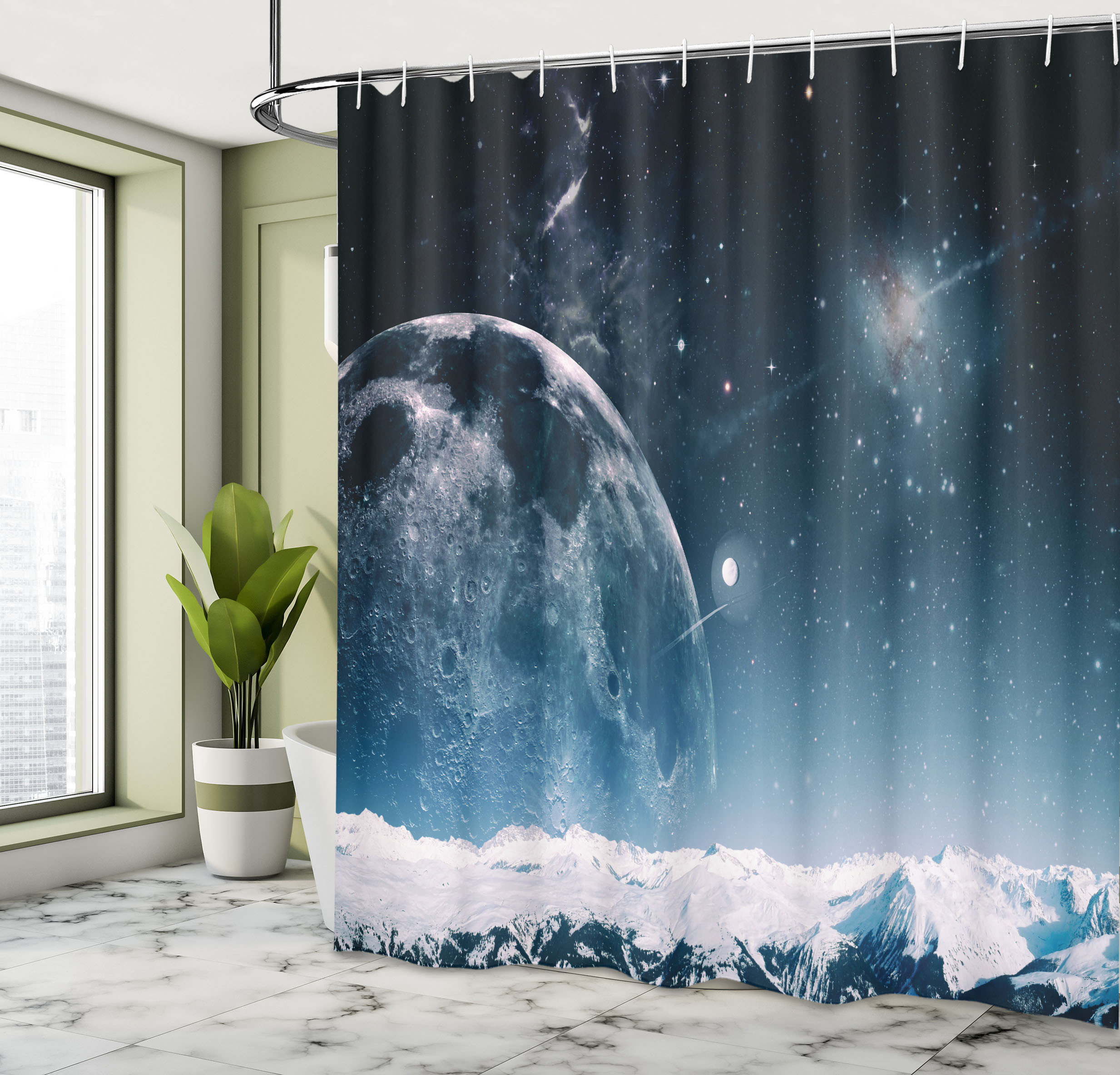 East Urban Home Universe Shower Curtain Another World Infinity 32860 ...