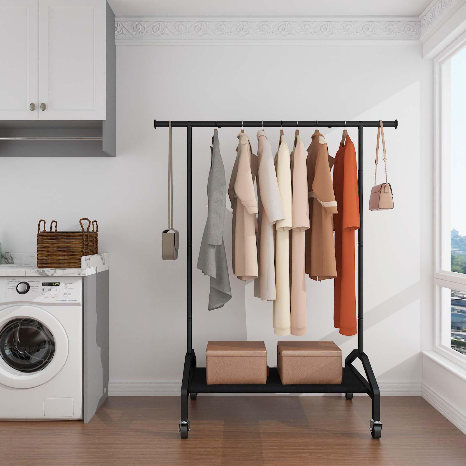 17 Stories Clothes Racks For Hanging Clothes Rolling Clothes Rack ...