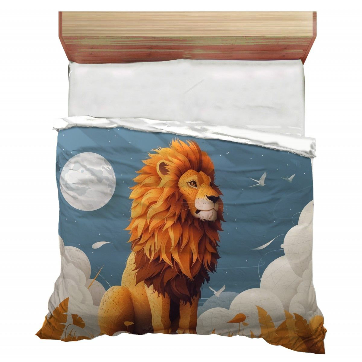 VisionDecor Majestic lion Bedding Wildlife Comforter Proud mane | Wayfair