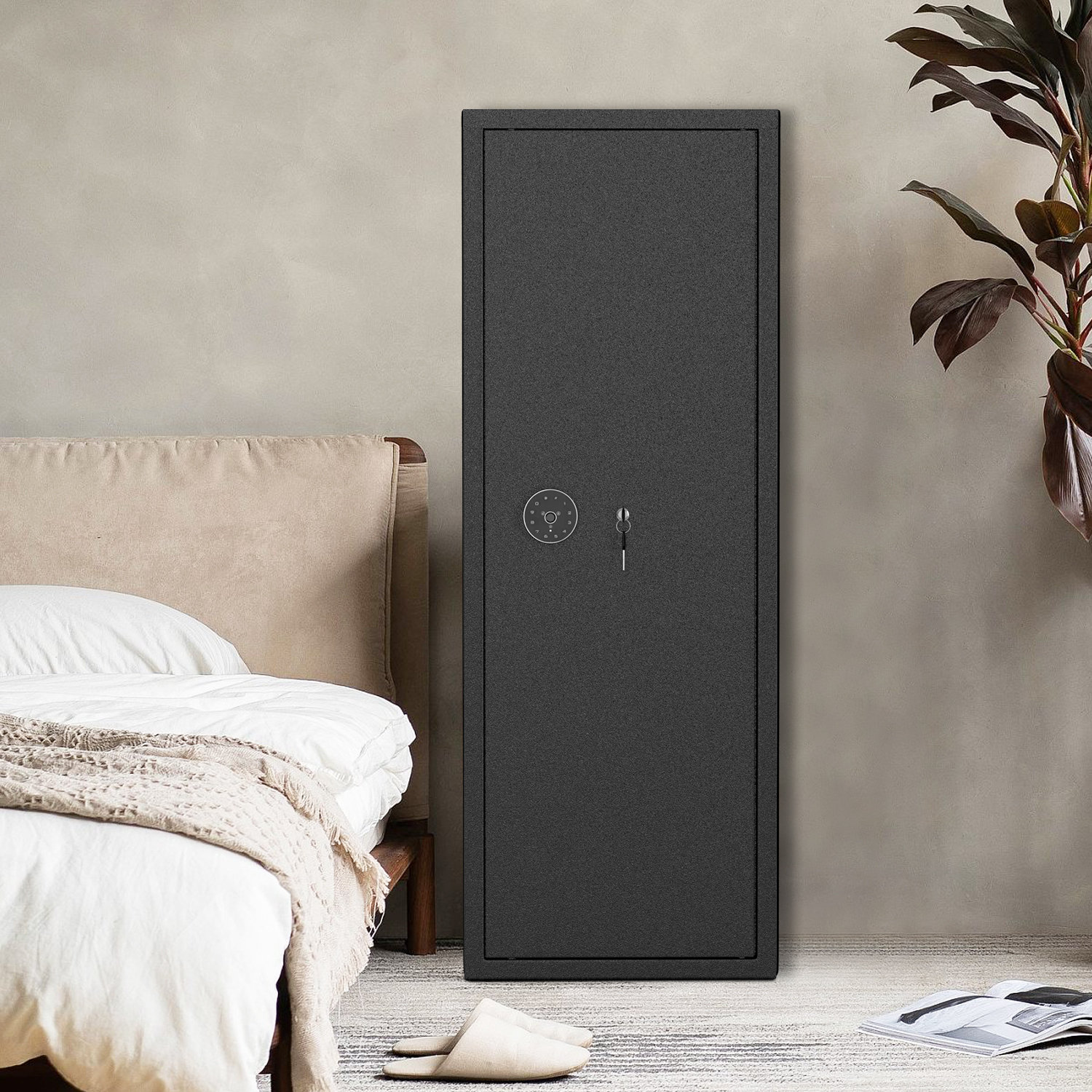 SUNCROWN Fingerprint 10-14 Rifle Gun Safe, Gun Safes for Home Rifle and ...