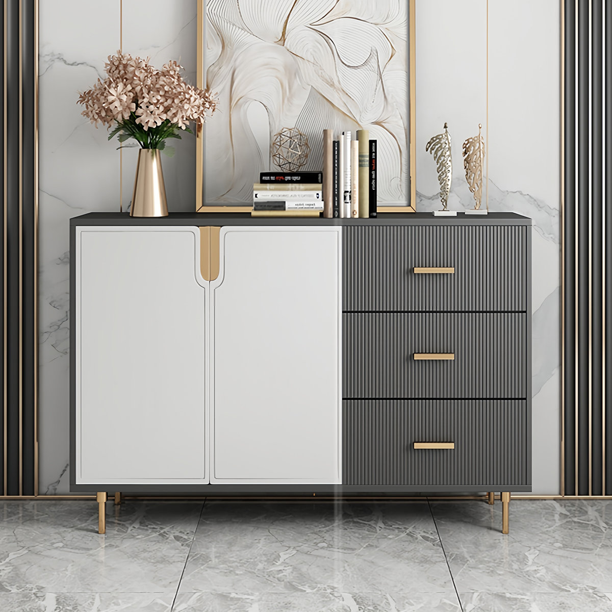 Licalilo Luxury Minimalist Postmodern Storage Cabinet | Wayfair