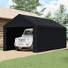 Caravan Canopy Domain 20x10 Foot Carport Tent Sidewalls, Black ...