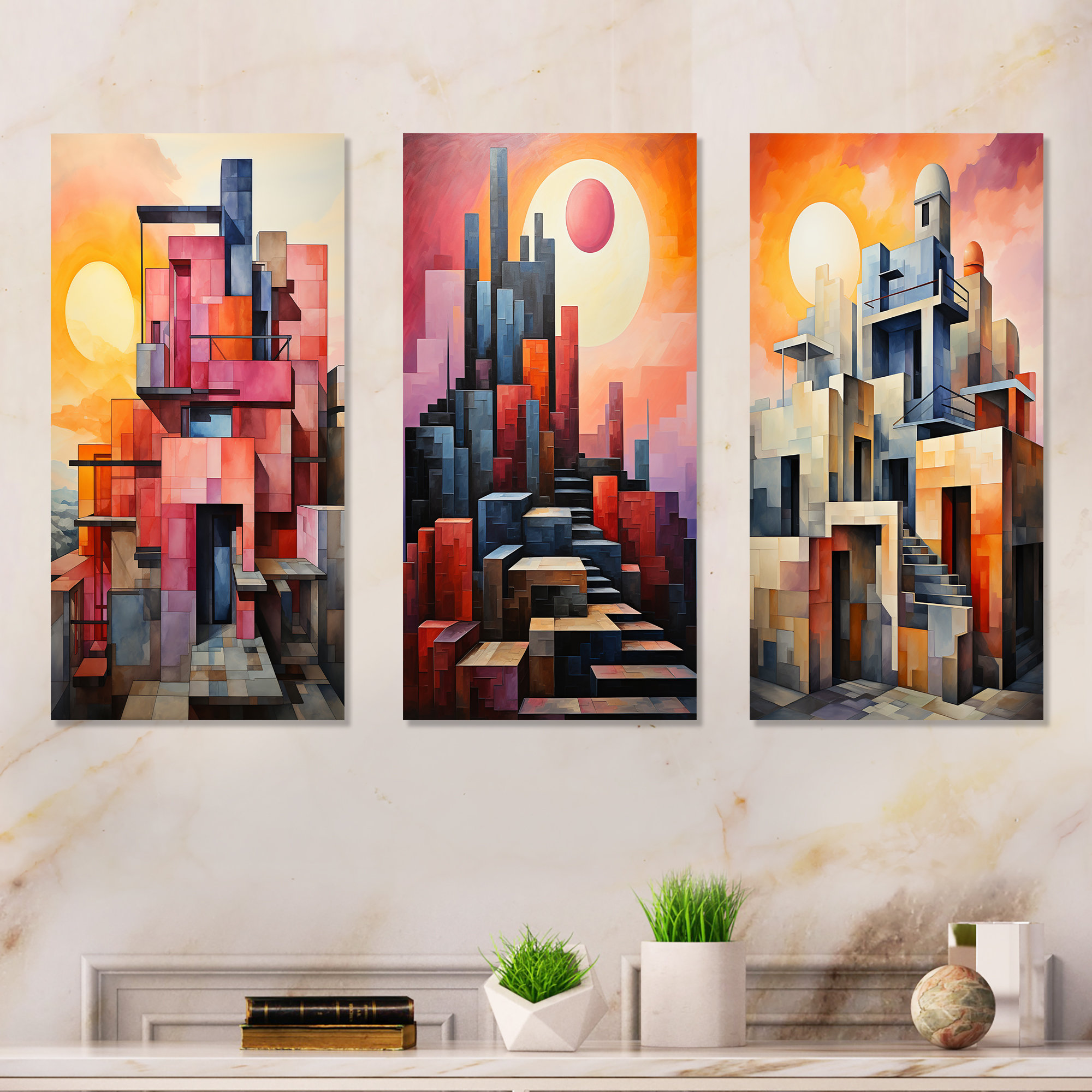 Latitude Run® Monuments Unveiled Sunsets - Monuments Wall Decor Set Of ...